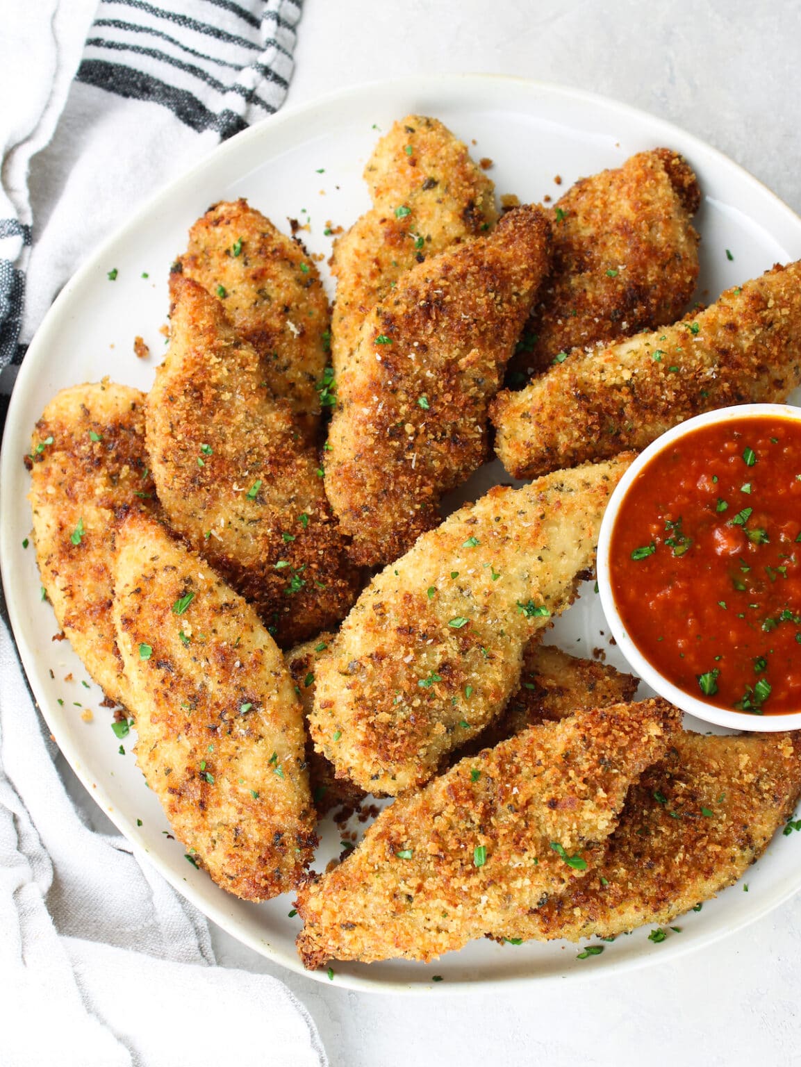 Parmesan Baked Chicken Strips Recipe - Taste And See