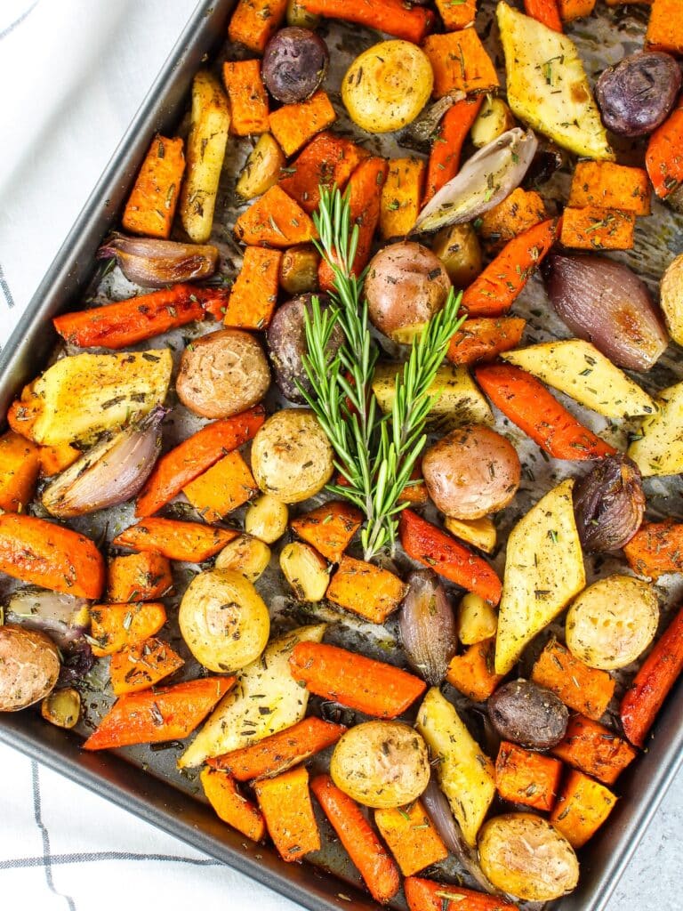 Easy Roasted Fall Vegetables with Rosemary - Taste And See