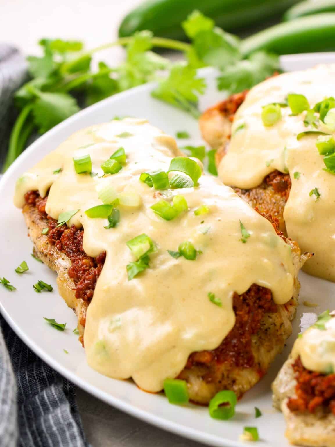 Easy Chori Pollo Recipe (Chicken and Chorizo with Cheese Sauce) - Taste ...